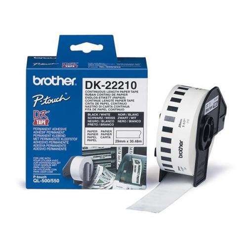Brother DK 22210 Continuous 29mm Paper Roll - Mtech