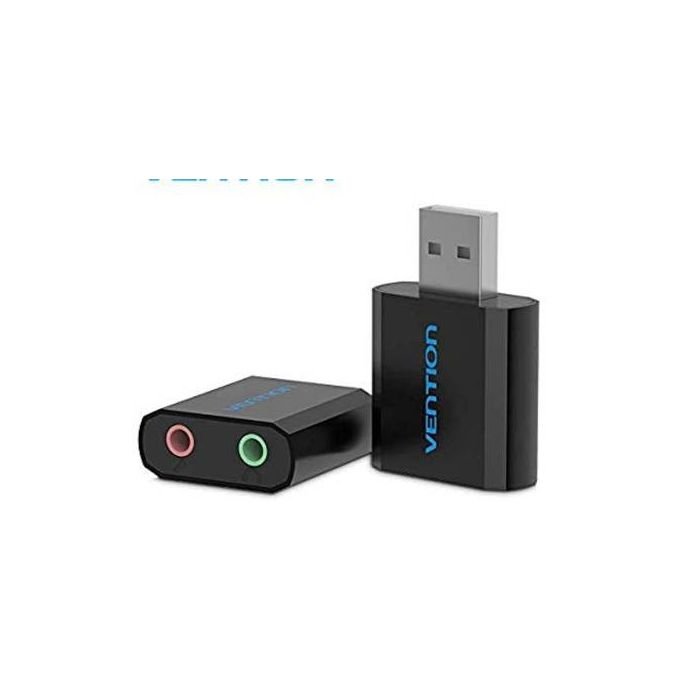 Vention USB External Sound Card Black Metal Type - Mtech